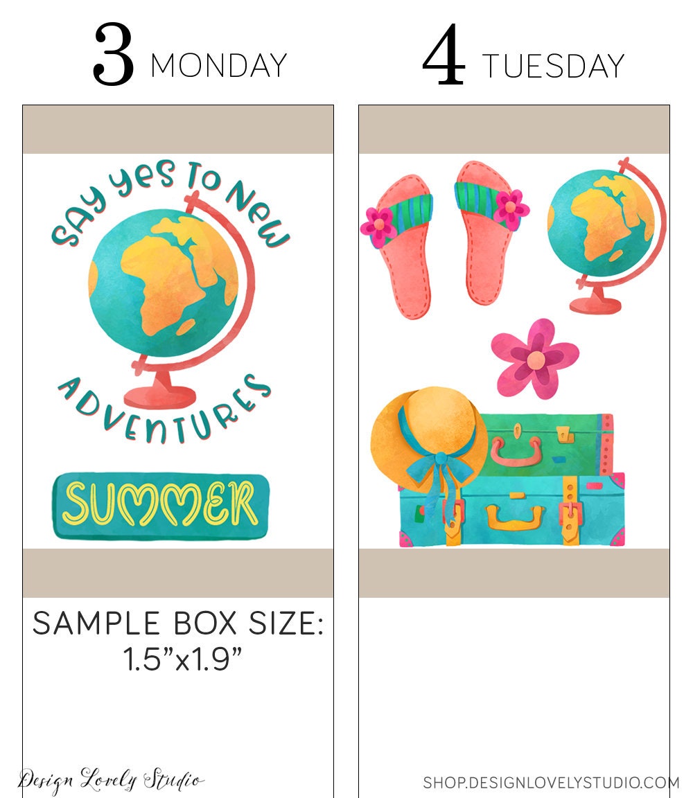 Summer Vacation Planner Stickers Travel Planner Stickers - Etsy