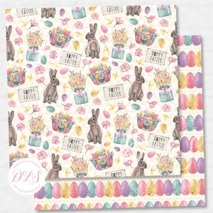 Easter Digital Paper Pack, Easter Digital Background, Bunny Digital ...