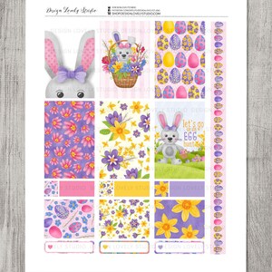 Printable Big Happy Planner EASTER Stickers Kit, EASTER Planner ...