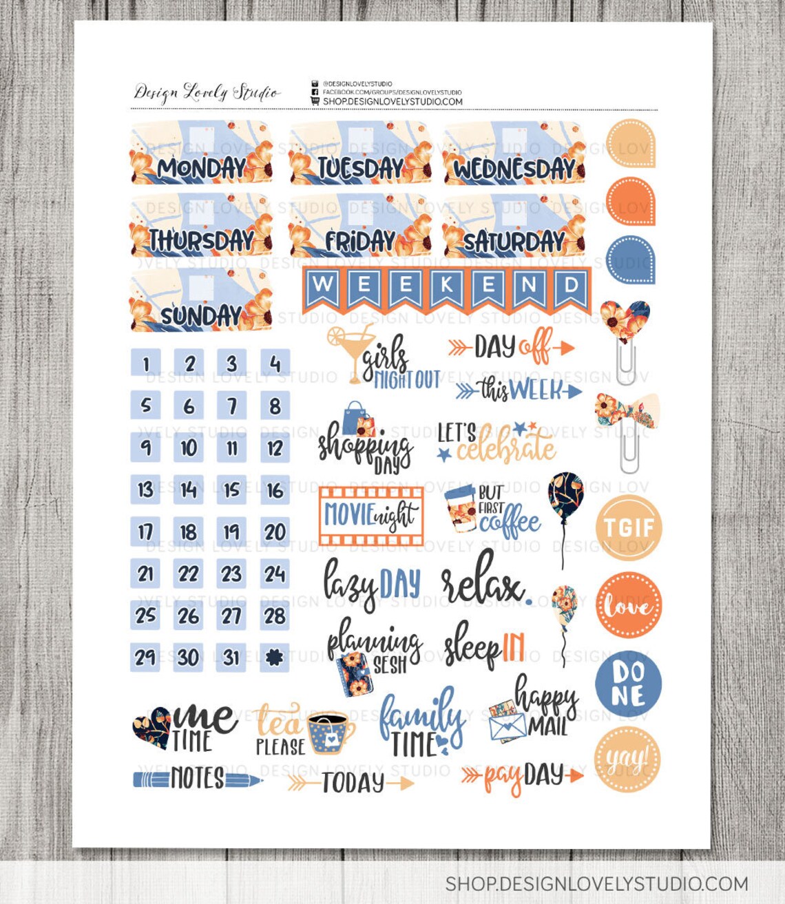 Big Happy Planner PRINTABLE Weekly Kit Fall Planner Stickers | Etsy