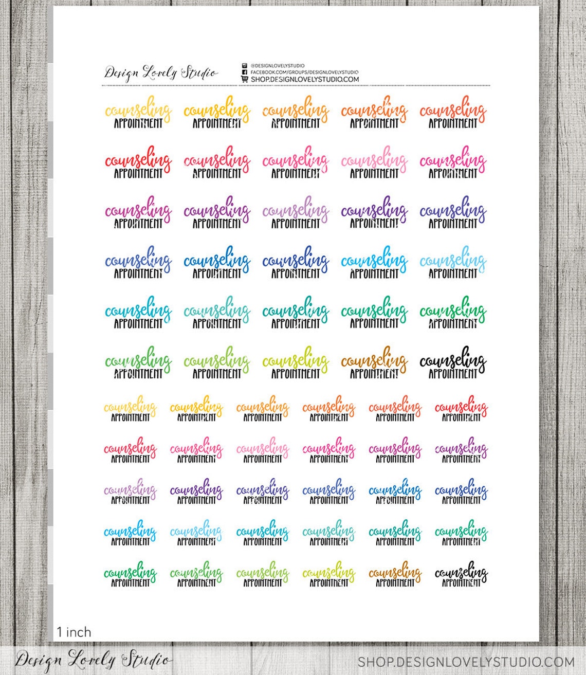 COUNSELING APPOINTMENT Planner Stickers Printable Planner | Etsy