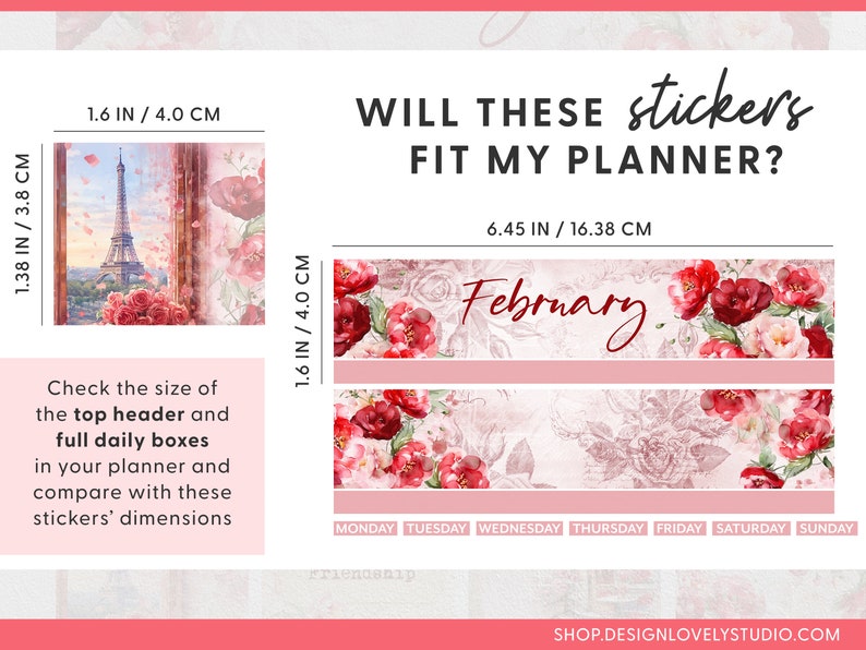 February Monthly Kit, February Planner Stickers, February Monthly ...