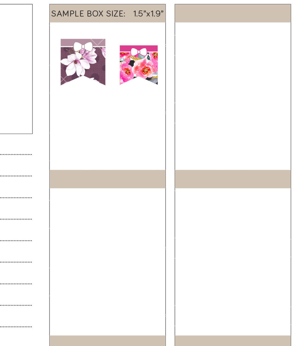 Printable Flags Planner Stickers Floral Flags Planner | Etsy