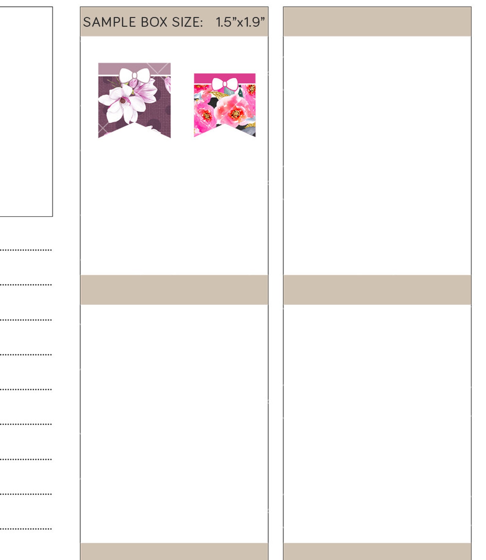 Printable Flags Planner Stickers, Floral Flags Planner Stickers ...