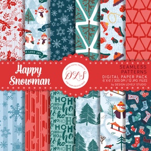 Christmas Background Winter Digital Paper Pack Christmas Backdrop ...