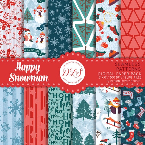 Christmas Background Winter Digital Paper Pack Christmas - Etsy
