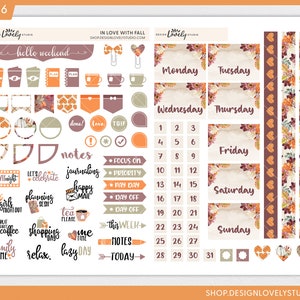 Happy Planner Printable Stickers, Fall Planner Stickers, Weekly Sticker ...