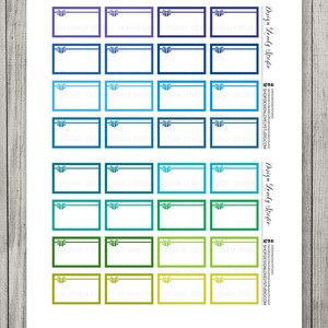 Printable Bow Half Boxes, Multicolor Half Boxes, Printable Half Box ...