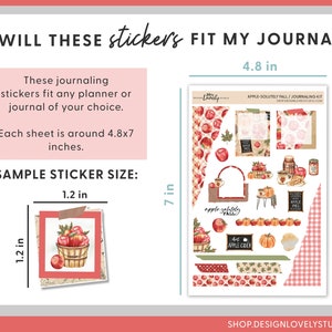 Printable Journaling Sticker Kit, Apple Planner Stickers, Fall Planner ...