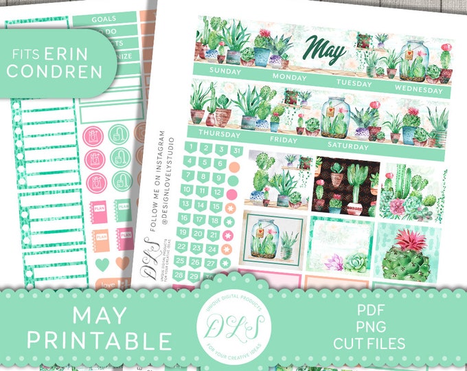 Printable MAY Planner Stickers May Monthly Stickers Kit for - Etsy
