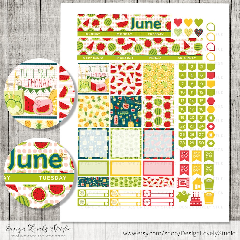 Happy Planner June Stickers June Planner Kit June Happy - Etsy