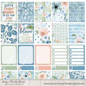 Printable FLORAL Planner Stickers, Printable Weekly Stickers Kit, Fits ...