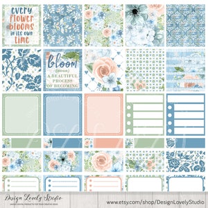 FLORAL Planner Stickers, Spring Floral Planner Stickers, Printable ...