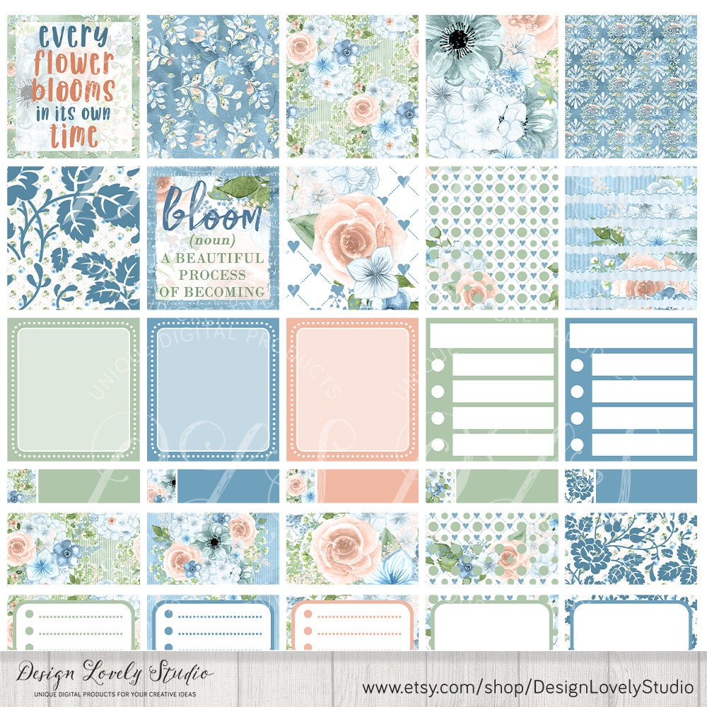 FLORAL Planner Stickers Spring Floral Planner Stickers - Etsy