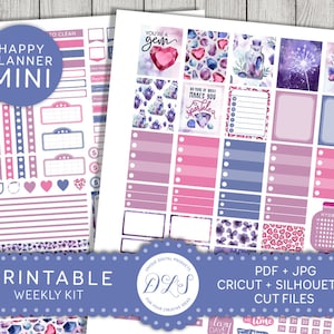 Printable Mini Happy Planner Stickers, Happy Planner Weekly Kit ...