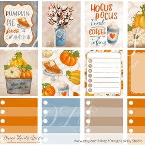 October Mini Happy Planner Kit, Fall Mini Happy Planner Stickers ...
