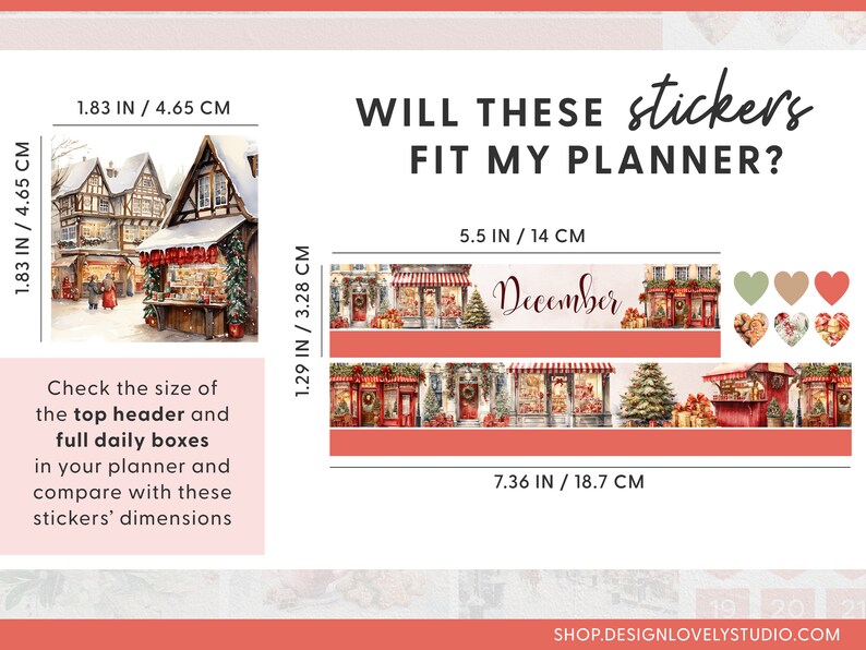 December Monthly Sticker Kit, December Planner Stickers, Christmas ...