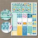 August Monthly View Stickers, August Planner Stickers, August Monthly ...