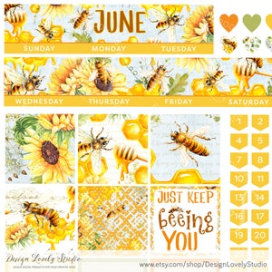Happy Planner JUNE Monthly Kit, Printable June Monthly Stickers Kit ...