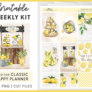 Happy Planner Stickers, Lemon Planner Stickers, Weekly Sticker Kit ...