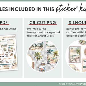 Printable Journaling Sticker Kit, Beach Journaling Stickers, Journaling ...