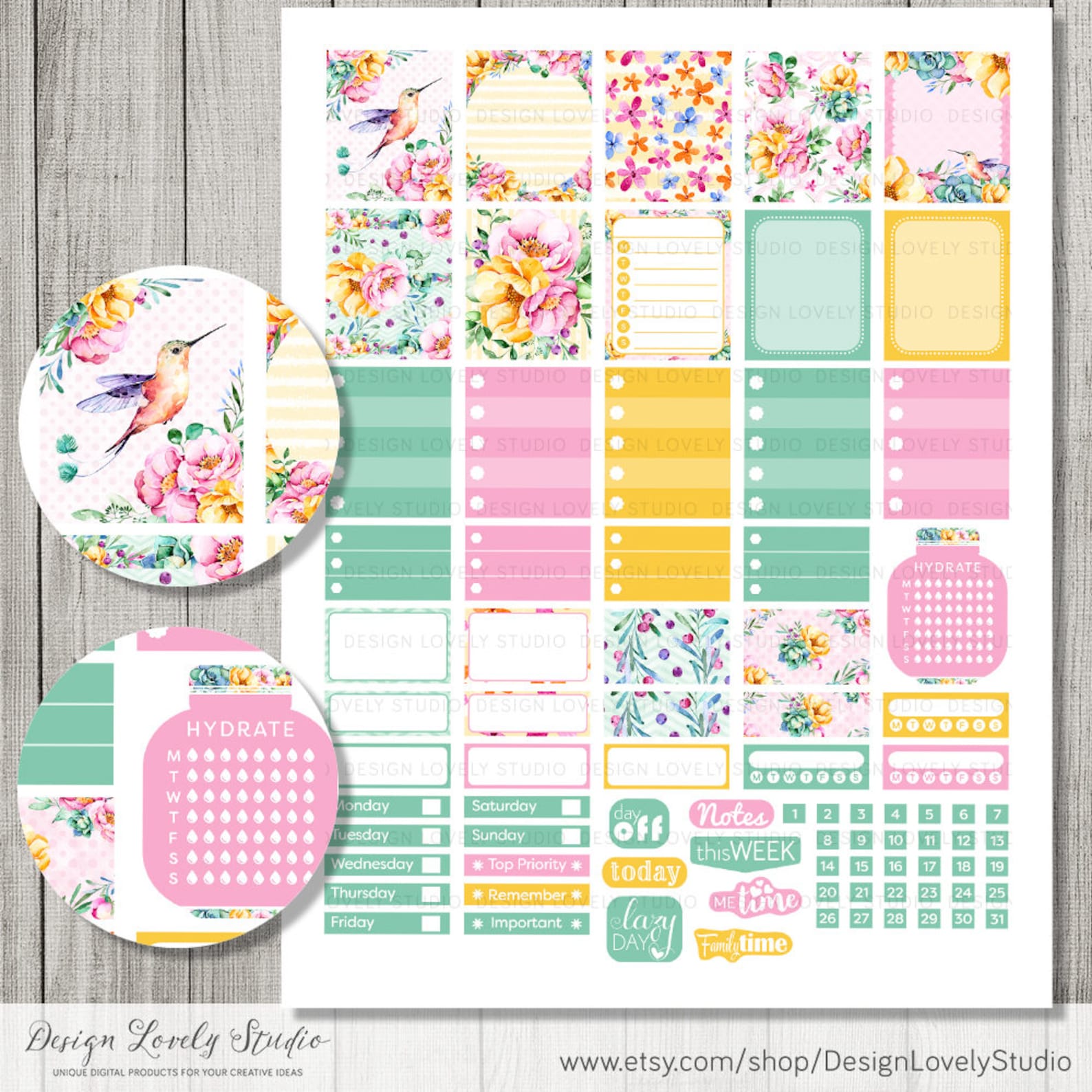 Mini Happy Planner Stickers Printable Happy Planner Stickers - Etsy