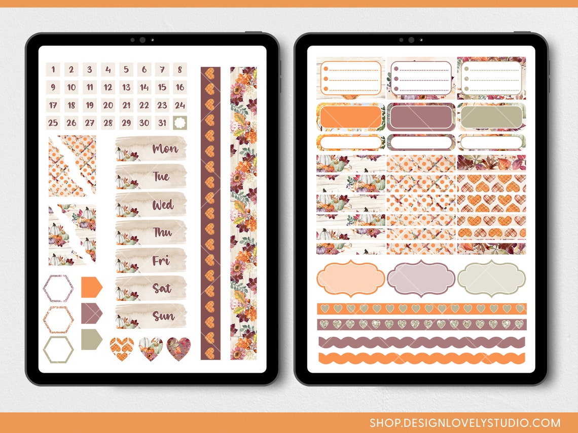 Goodnotes Stickers Fall Digital Planner Stickers Autumn - Etsy
