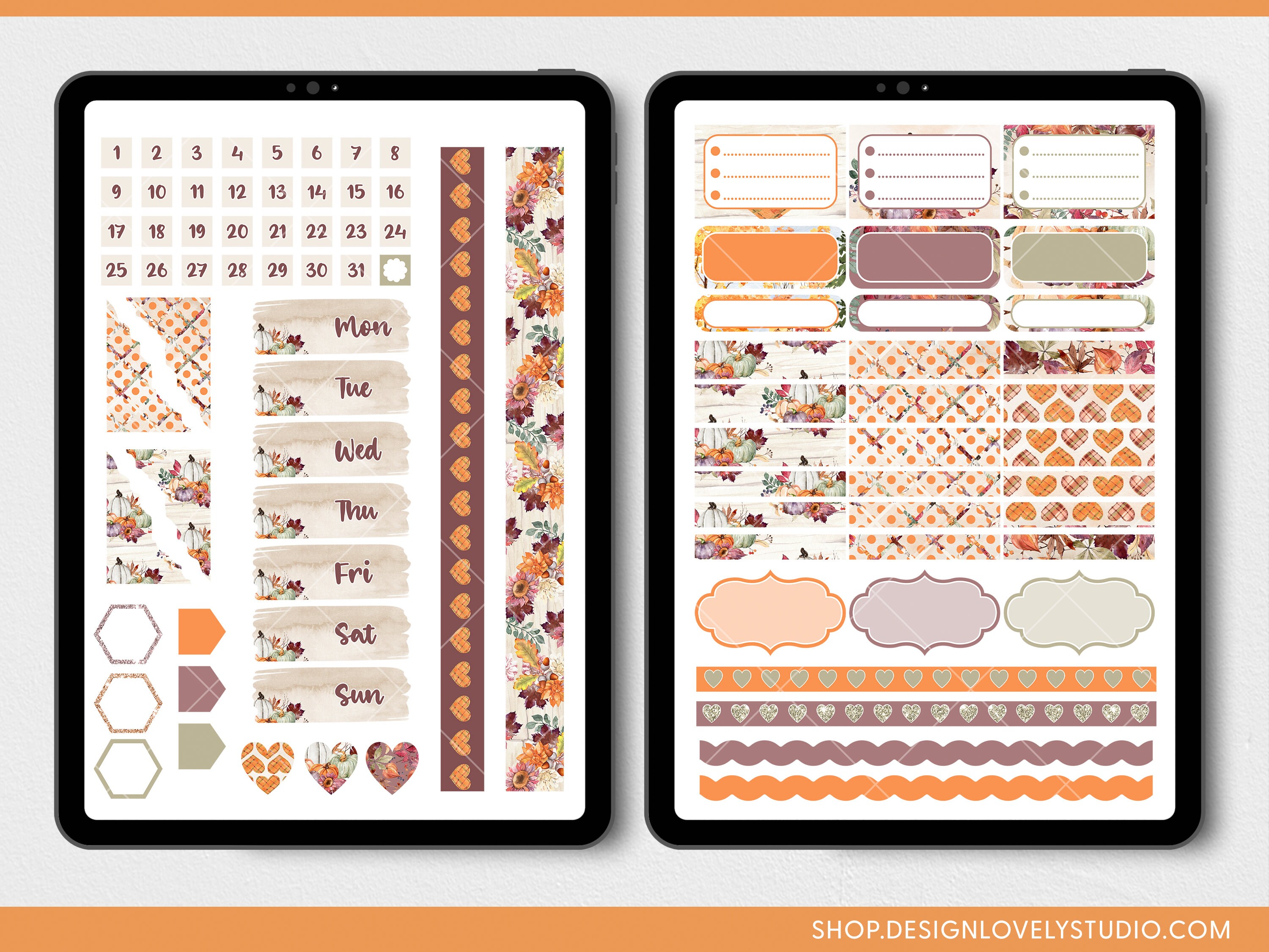 Goodnotes Stickers Fall Digital Planner Stickers Autumn - Etsy