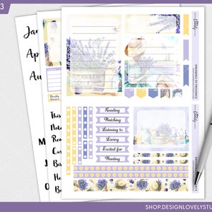 Notes Page Sticker Kit, Printable Planner Stickers, Monthly Sticker Kit ...