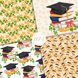 Graduation Digital Paper, Graduation Digital Background, Graduation ...