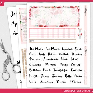 February Notes Page Kit, Printable Planner Stickers, Monthly Sticker ...