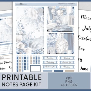 January Notes Page Kit, January Dashboard Stickers, January Monthly ...