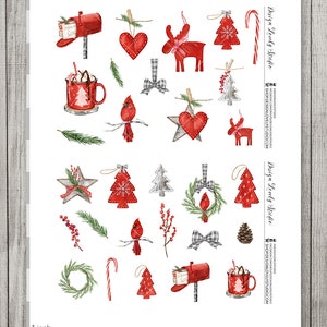 Printable CHRISTMAS Planner Stickers, Christmas Scrapbook Stickers ...