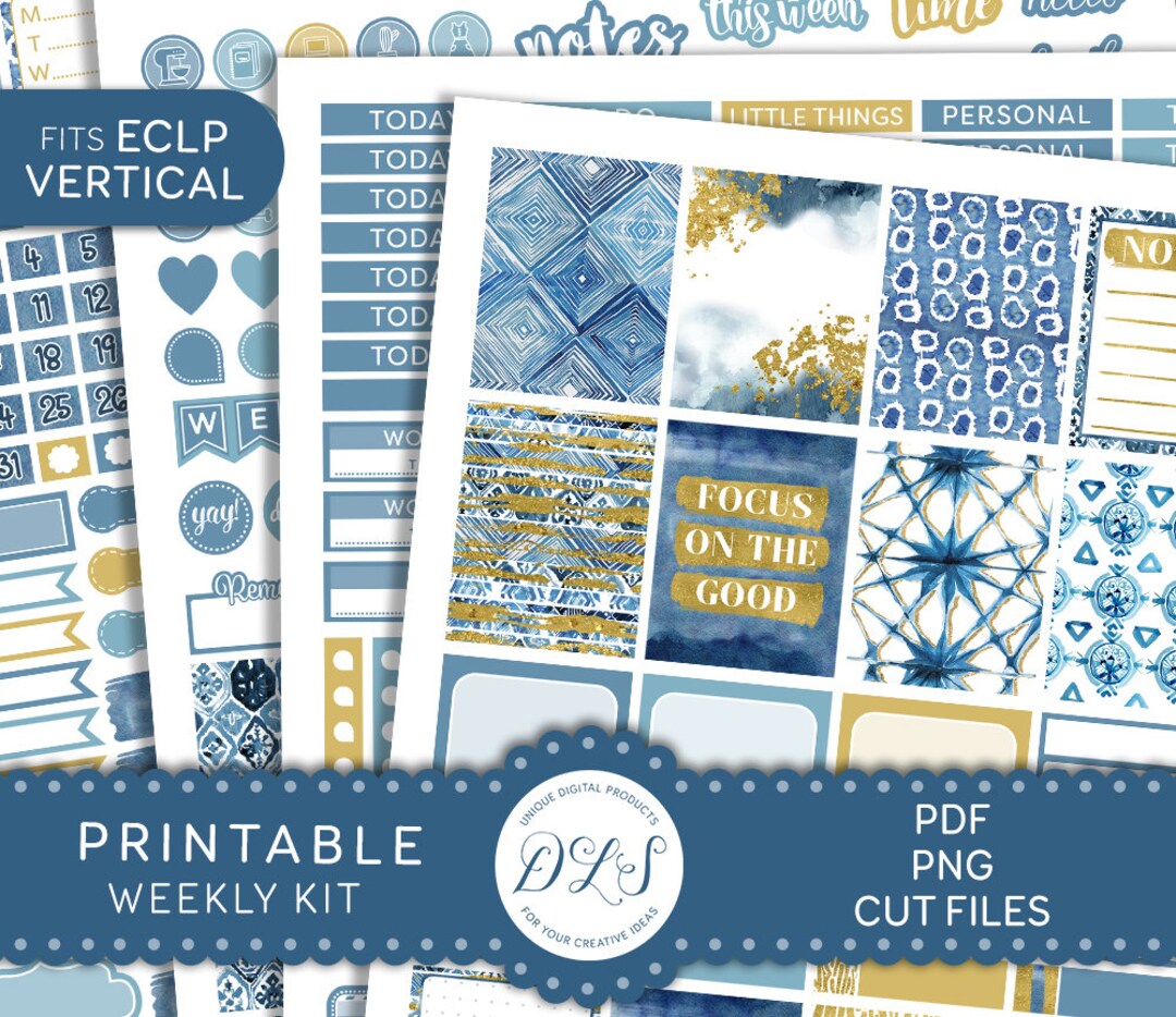 Printable Weekly Planner Kit, Erin Condren Printable Stickers ...