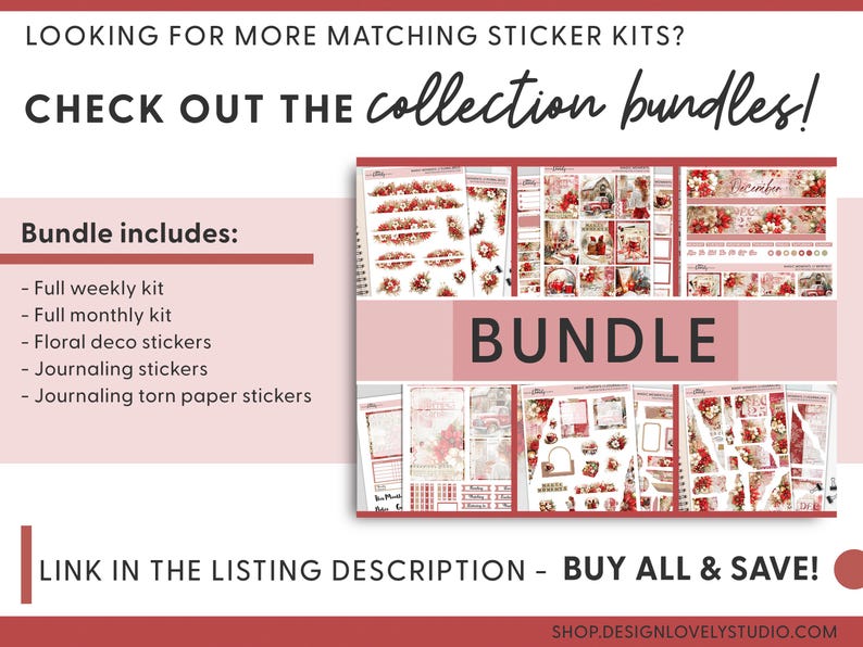 Printable Christmas Journaling Sticker Kit, Christmas Deco Stickers ...