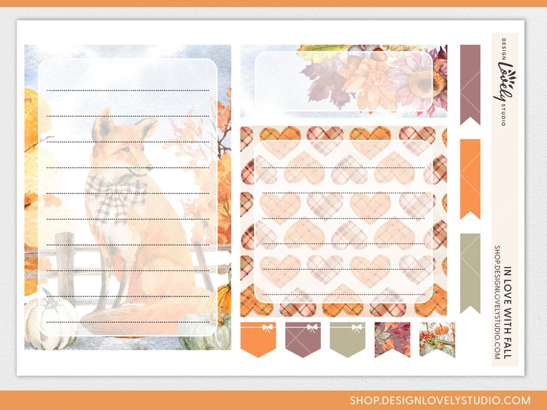 Notes Page Sticker Kit Printable Planner Stickers Monthly - Etsy
