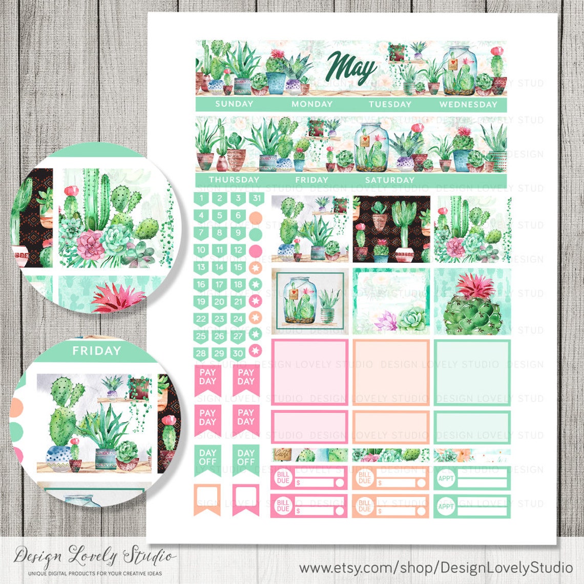Printable MAY Planner Stickers May Monthly Stickers Kit for - Etsy