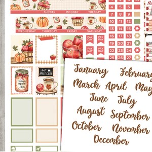 PRINTABLE October Planner Stickers, Mini Happy Planner, Apple Planner ...