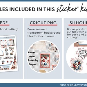 Printable Christmas Journaling Sticker Kit, Christmas Deco Stickers ...