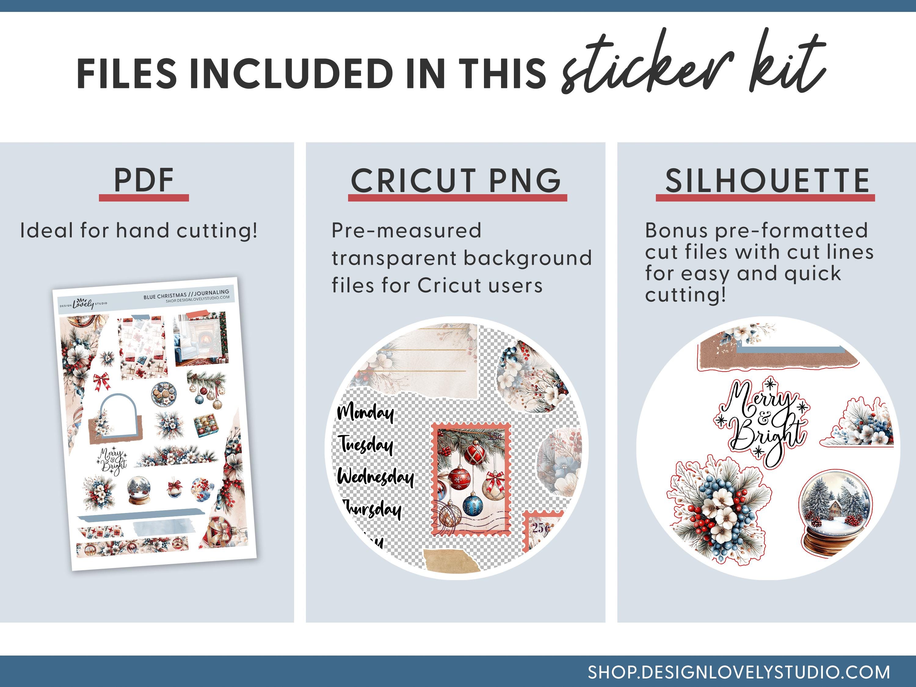 Printable Christmas Journaling Sticker Kit, Christmas Deco Stickers ...