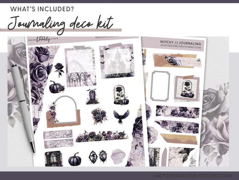 Printable Halloween Planner Stickers Bundle, Happy Planner, October ...