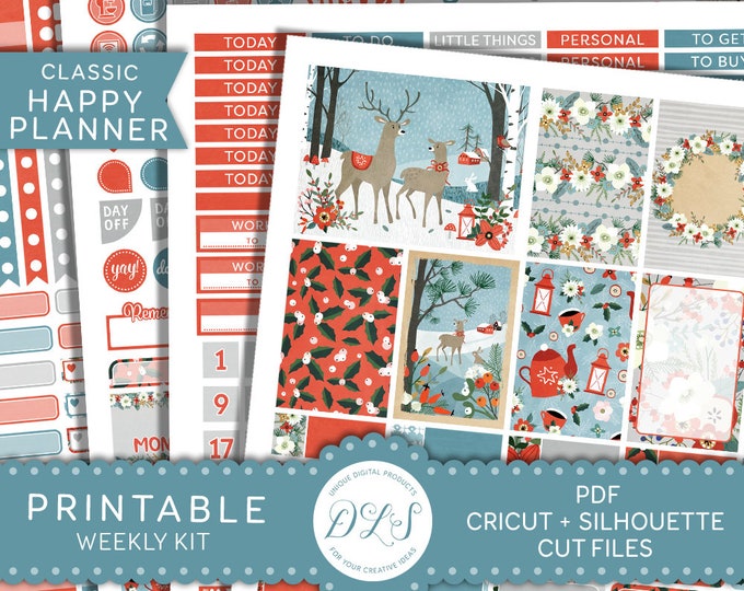 Printable Winter Weekly Kit Happy Planner Winter Printable - Etsy