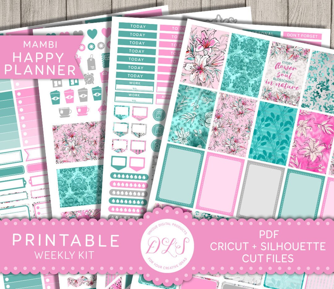 Happy Planner Sticker Kit, Weekly Planner Stickers, Happy Planner ...