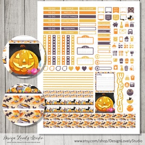 HALLOWEEN Planner Stickers Kit, Mini Happy Planner Weekly Stickers Kit ...
