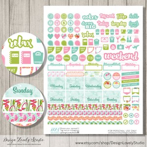 Weekly Planner Printable Stickers, Happy Planner Weekly Stickers ...