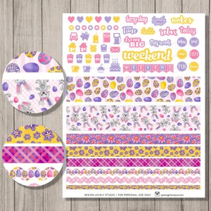 Happy Planner Easter Kit, Easter Planner Stickers, Happy Planner April ...