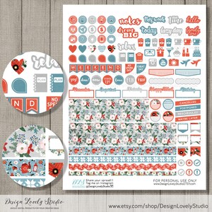 Printable Winter Planner Sticker Kit, Christmas Planner Stickers ...