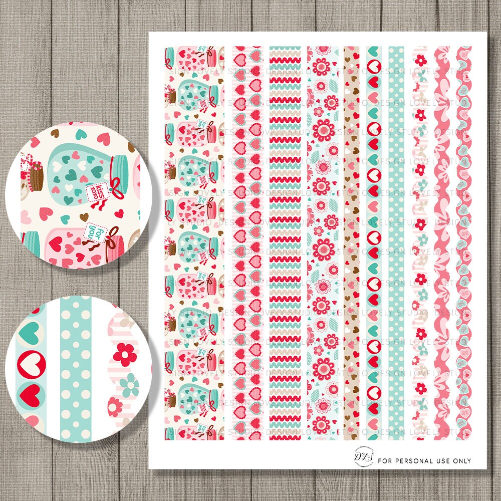 Stickers Decorative Stickers For Planners Shining Crystals Valentine's ...