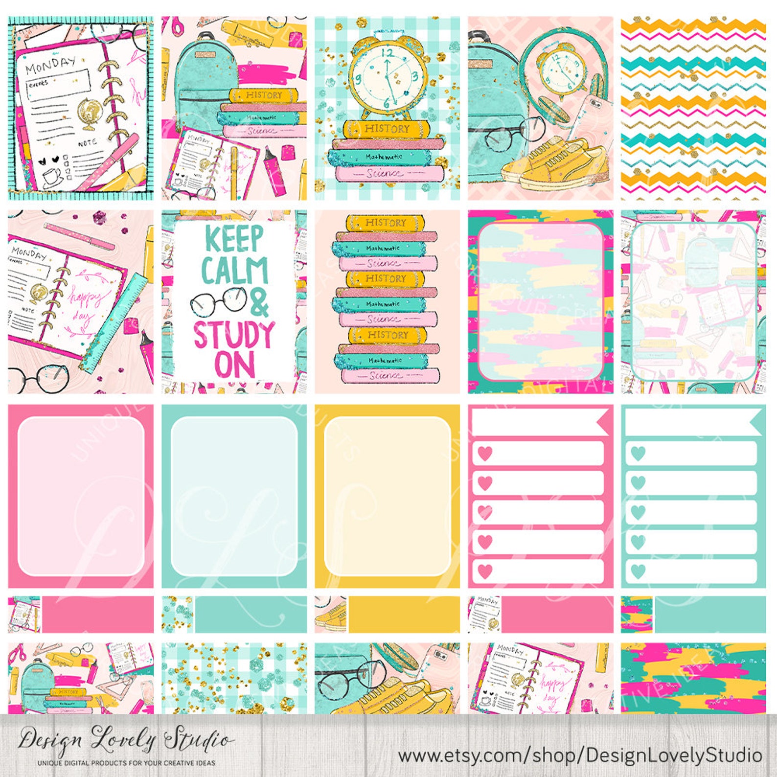 BACK TO SCHOOL Planner Stickers Printable Back to School - Etsy