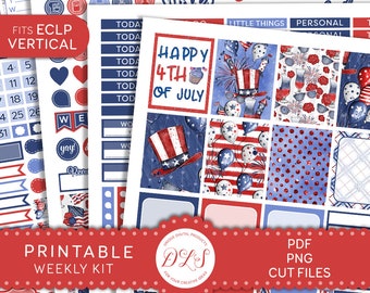 Printable Weekly Stickers Kit for Erin Condren Tropical | Etsy